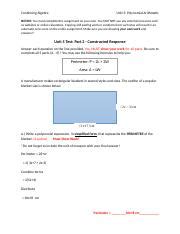 Unit 5 Polynomial Arithmetic Test Part 2 Docx Continuing Algebra Unit 5 Polynomial Arithmetic