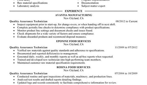 Entry Level Quality Assurance Resume Samples Best Quality Assurance