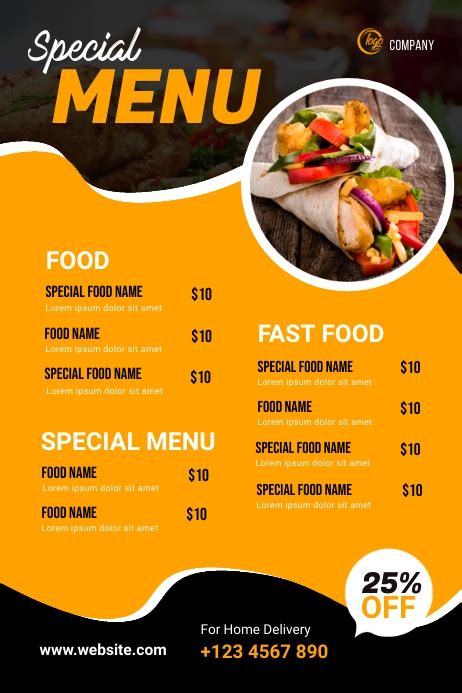 Food Menu Design Template