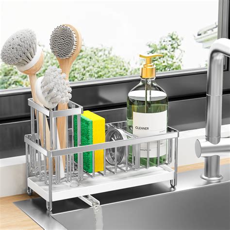 Cisily Sponge Holder For Kitchen Sink Stainless Steel