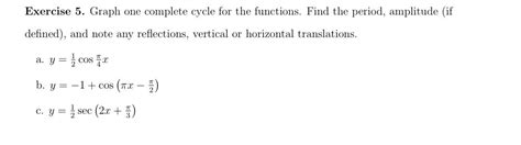 Solved Exercise 5 Graph One Complete Cycle For The