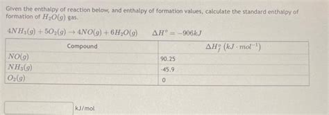 [solved] Given The Enthalpy Of Reaction Below And Enthalp
