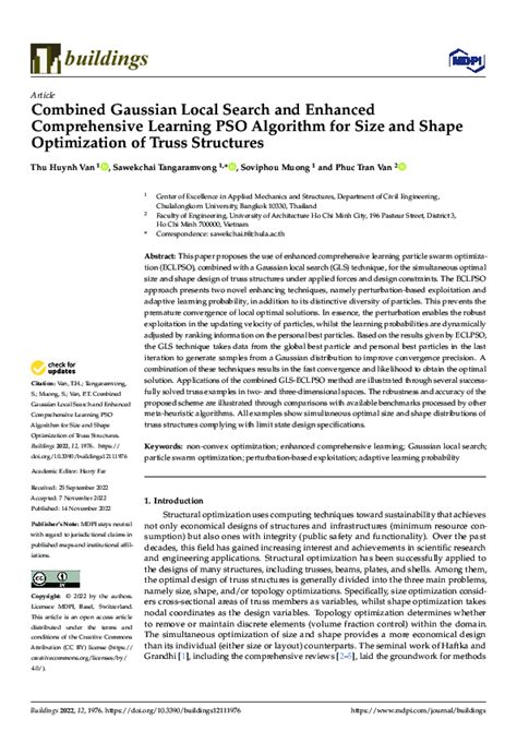 Pdf Combined Gaussian Local Search And Enhanced Comprehensive Learning Pso Algorithm For Size