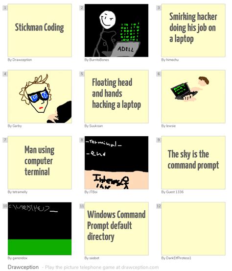 Stickman Coding Drawception