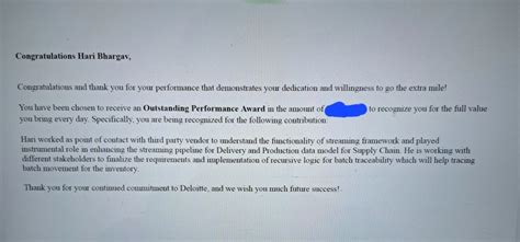 Bhargav Hari On Linkedin Happy To Share That I Received Outstanding