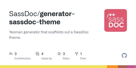 github sassdoc generator sassdoc theme yeoman generator that