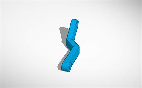 3d Design Robot Arm Long Support Arm Small Servo Curved Tinkercad