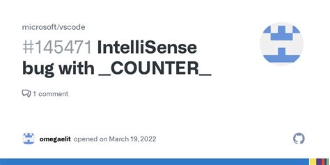 Intellisense Bug With Counter · Issue 145471 · Microsoftvscode
