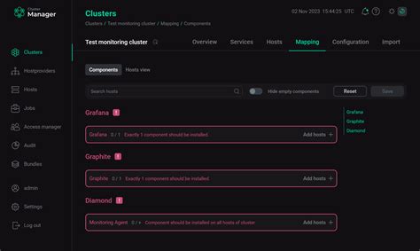 Добавление компонентов в кластер мониторинга Adps Arenadata Docs