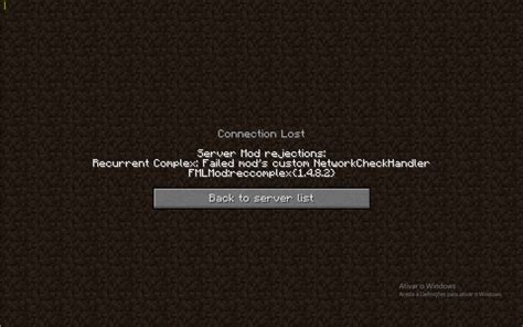 Server Mod Rejection Support Bug Reports Forge Forums