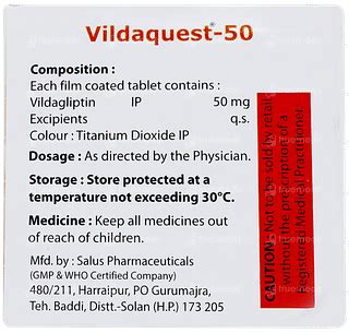 Vildaquest 50 Tablet 10 Uses Side Effects Price And Substitutes