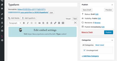 create a questionnaire form using typeform shifter