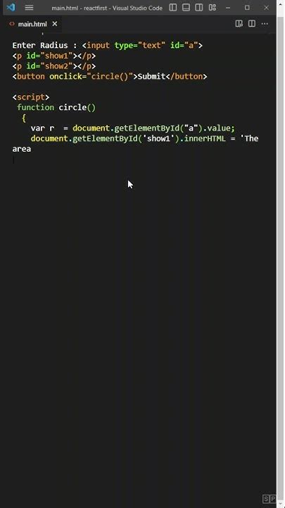Calculate Area And Perimeter Of Circle In Javascript Javascripttutorials Javaprogramming