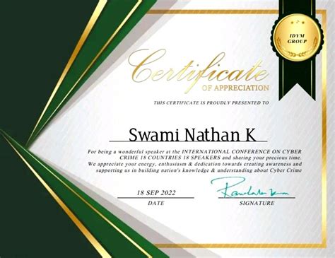 Swami Nathan On Linkedin Cyber 🌎 Cyber Crime Cyber Safety Thanks Idym Foundation