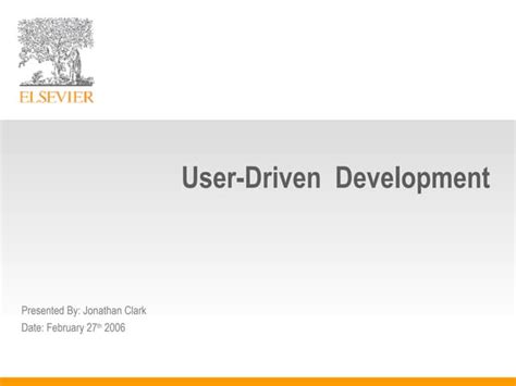 User Driven Development For Nfais Ppt