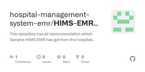 GitHub Hospital Management System Emr HIMS EMR Recommendation This Repository Has All