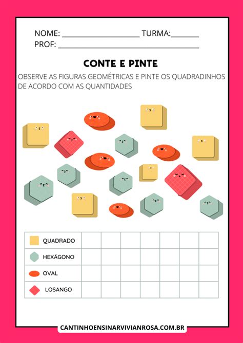 Sequência de Atividades com Formas Geométricas - Cantinho Ensinar