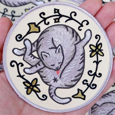 Cat Butt Lick Embroidered Patch Cat Coven Outer Layer