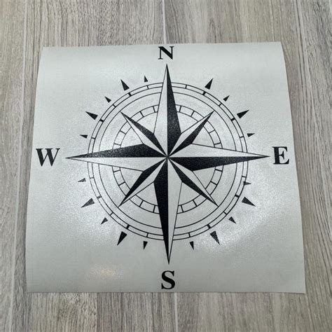Compass Decal Etsy