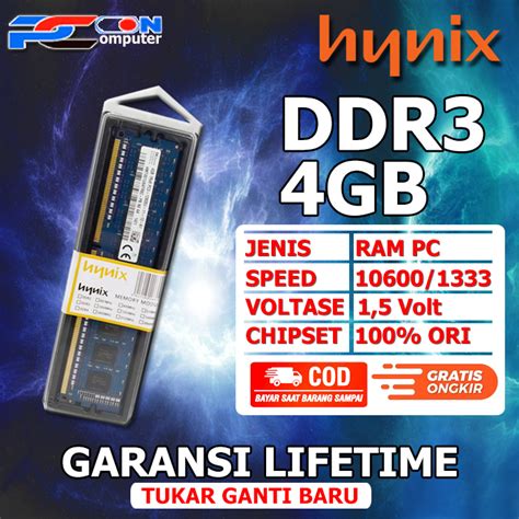 Jual Memory RAM Memori PC DDR3 4GB PC RAM Shopee Indonesia