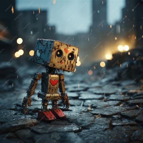 Premium Ai Image A Cute Rusty Lovely Robot