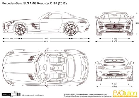 Mercedes Benz Sls Amg Roadster C197 Blueprint