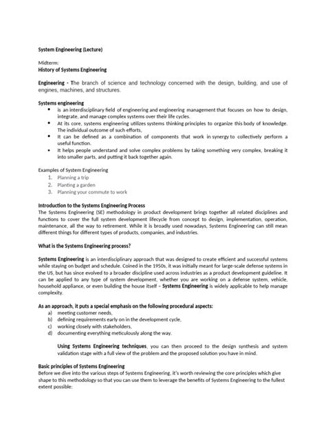 System Engineering Pdf