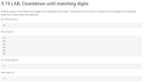 Solved 519 Lab Countdown Until Matching Digits Write A
