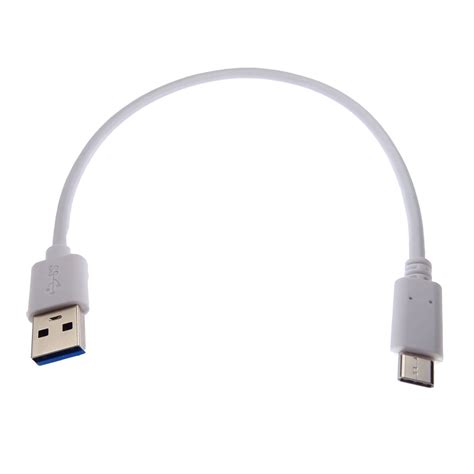 USB-C-Kabel: Stecker Typ-A an Stecker Typ-C. bis 5Gbit/s. 30cm. weiß ...