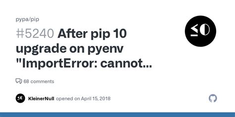 After Pip Upgrade On Pyenv Importerror Cannot Import Name Main Issue Pypa Pip