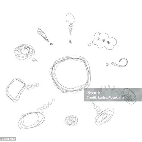 다른 낙서 물음표 구름의 검은 펜 모음 손으로 그린 낙서 요소는 흰색 배경에 분리되어 있습니다 0명에 대한 스톡 벡터 아트 및 기타 이미지 Istock
