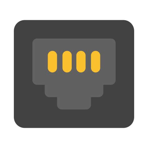 Ethernet Port Generic Color Fill Icon