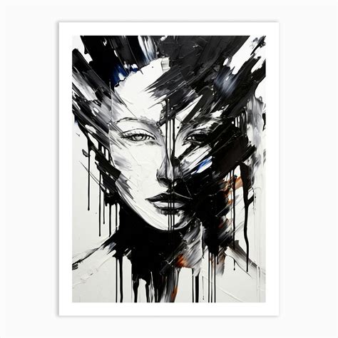 Spectrum Of Emotions Abstract Black And White 2 Art Print By Abstract