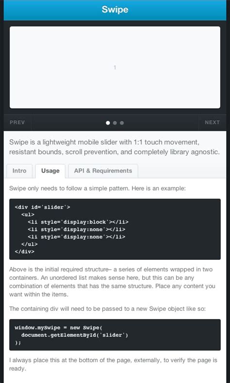 A Very Nice Lightweight Mobile Touch Slider Graphic Design Logo Jquery Simple Patterns