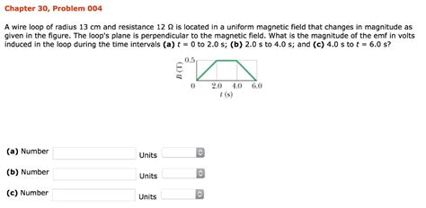 solved chapter 30 problem 004 a wire loop of radius 13 cm