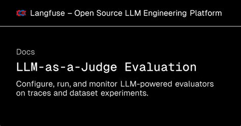 LLM-as-a-Judge Evaluation - Langfuse