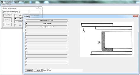 Welding Compatibility Form Showing The Joint Edges Types That