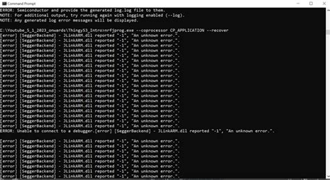thingy 53 can t be reached with programmer tool nrfjprog using swd