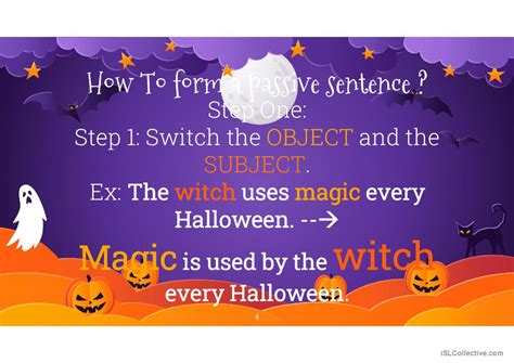 Halloween Passive Voice Lesson Gramm English Esl Powerpoints