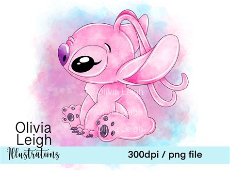 Stitch Angel Cute Clipart Png Archivos Digital Descargar Uso Etsy España