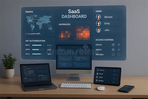 Digital Workplace Visualization A Modern Saas Dashboard Showcasing Real Time Data Analytics And