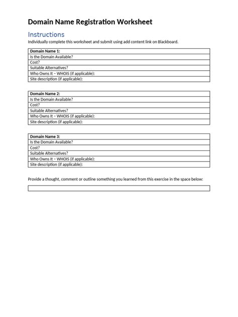 dns exercise worksheet pdf