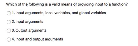 Solved Which Of The Following Is A Valid Means Of Providing