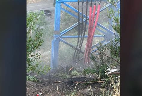 „თელასი“ საბურთალოს რაიონში გაზის მილზე ხანძრის შედეგად დაიწვა მაღალი ძაბვის კაბელები რის