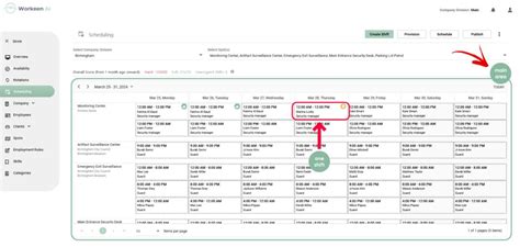 Scheduling Page Workeen Ai Learning Center