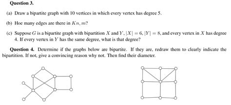 solved question 3 a draw a bipartite graph with 10