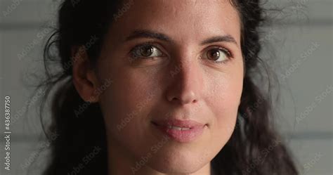 Close Up Authentic Beautiful Sincere Millennial 25s Hispanic Mixed Race