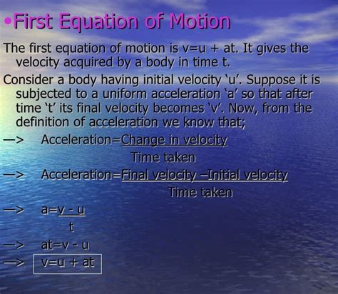 3 Equation Of Motion