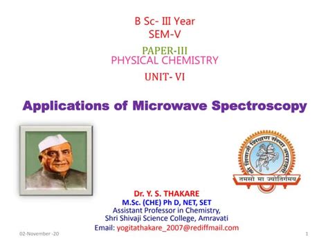 Lect 16 Applications Of Rotational Spectroscopy Problems Pptx