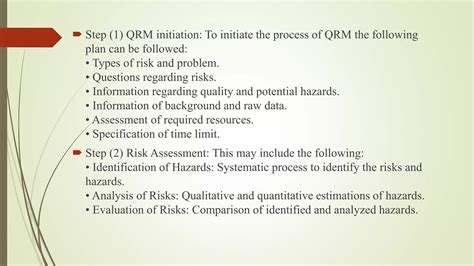 QUALITY RISK MANAGEMENT QRM PPT Pptx